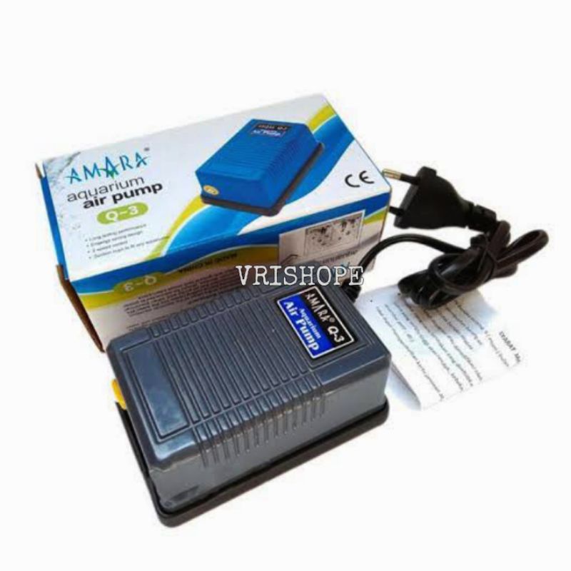MESIN Amara Q3 Q 3 Air Bubble Pump Machine Aerator 1 Hole Aquarium Air Pump | Shopee Philippines