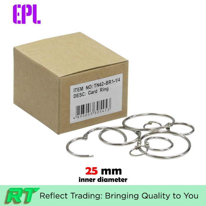 EPL 25mm Metal Card Ring Book Binder Ring (150 pcs) | Shopee Philippines
