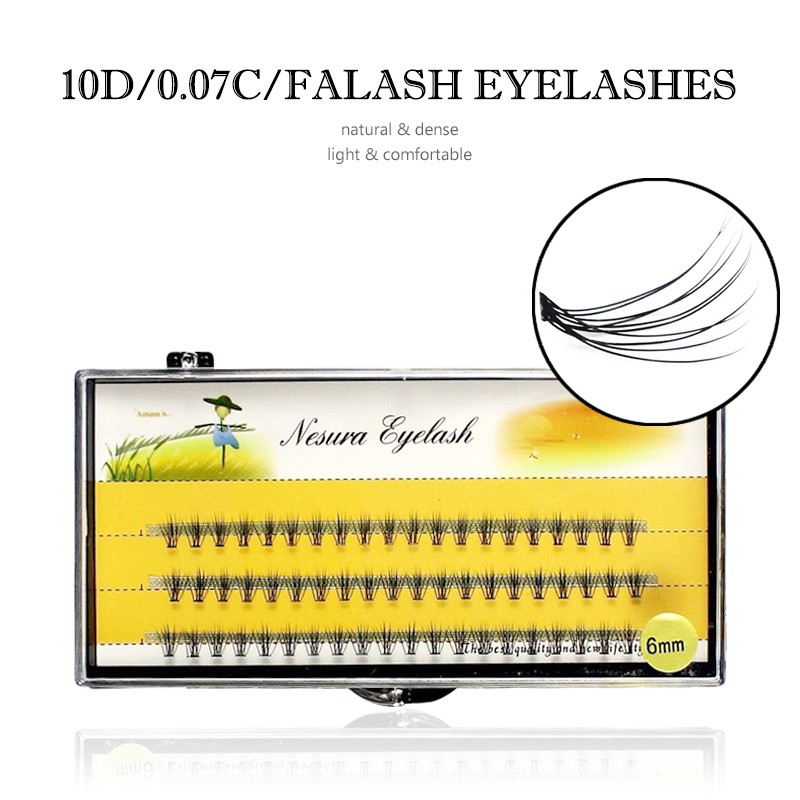 60pcs Individual Cluster Eye Lashes Grafting Fake False Eyelashes 10D ...