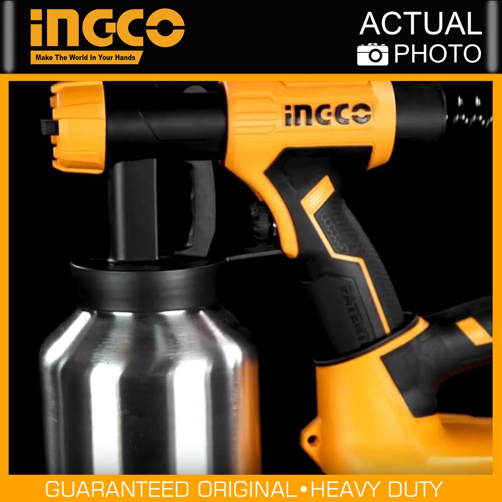 Ingco 550W HVLP Electric Spray Gun w/ Stainless Can Portable Airless ...