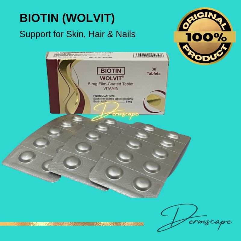 Biotin for Hair Loss, Skin and Nails WOLVIT | Shopee Philippines