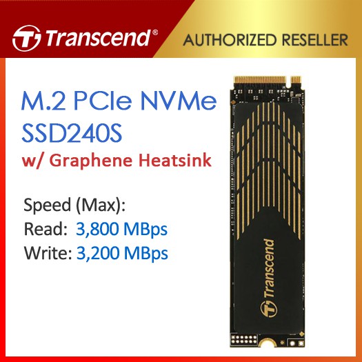 Transcend MTE240S with Heatsink M.2 SSD NVMe PCIe Gen4x4 | Shopee Philippines