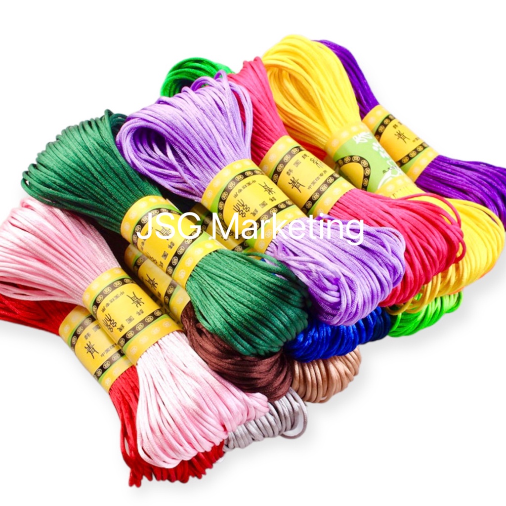 20 Yards/ bundle 2.5mm Polyester Braided Long Rope DIY Chinese Knot ...