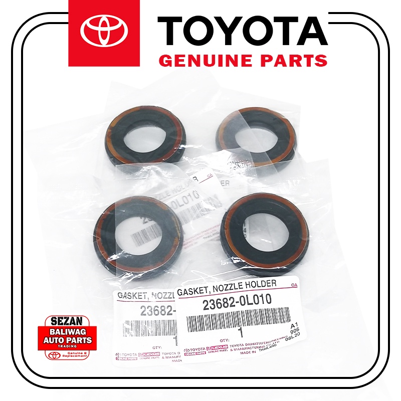 ORIGINAL TOYOTA NOZZLE HOLDER GASKET 4 PCS FORTUNER HIACE HILUX INNOVA ...