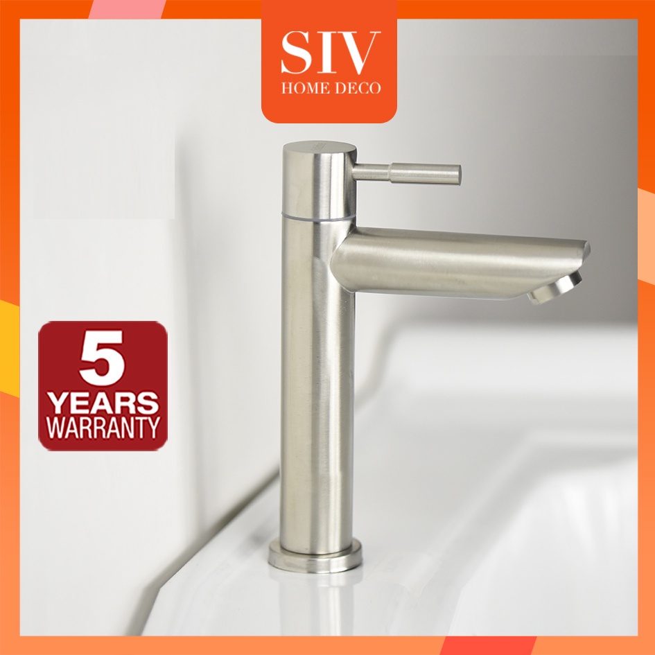Siv Stainless Steel 304 Basin Faucet Single Cold 5 Years Warranty ...