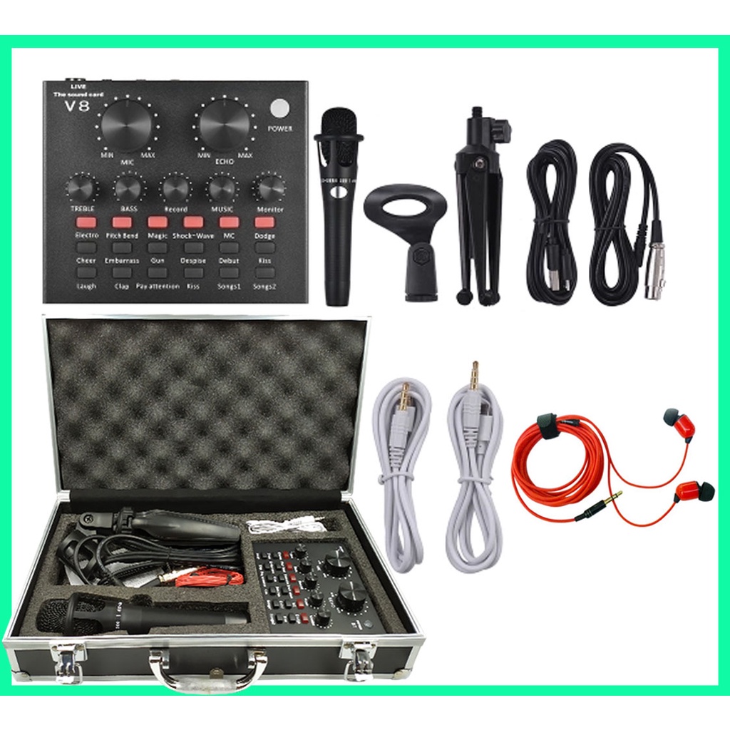 V8 Sound Card Set, comes with Encore300 Microphone, Plus Mic table ...
