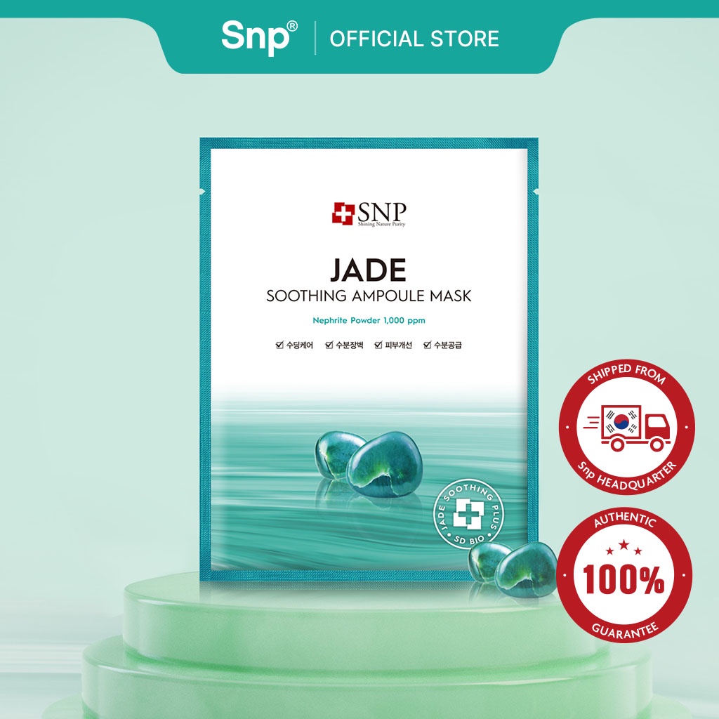 SNP Jade Soothing Ampoule Mask 10 sheets | Shopee Philippines