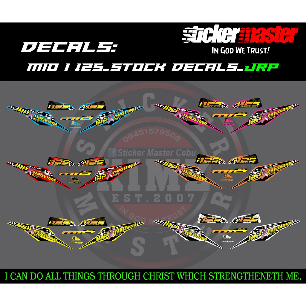 mio i 125_stock decals_JRP | Shopee Philippines