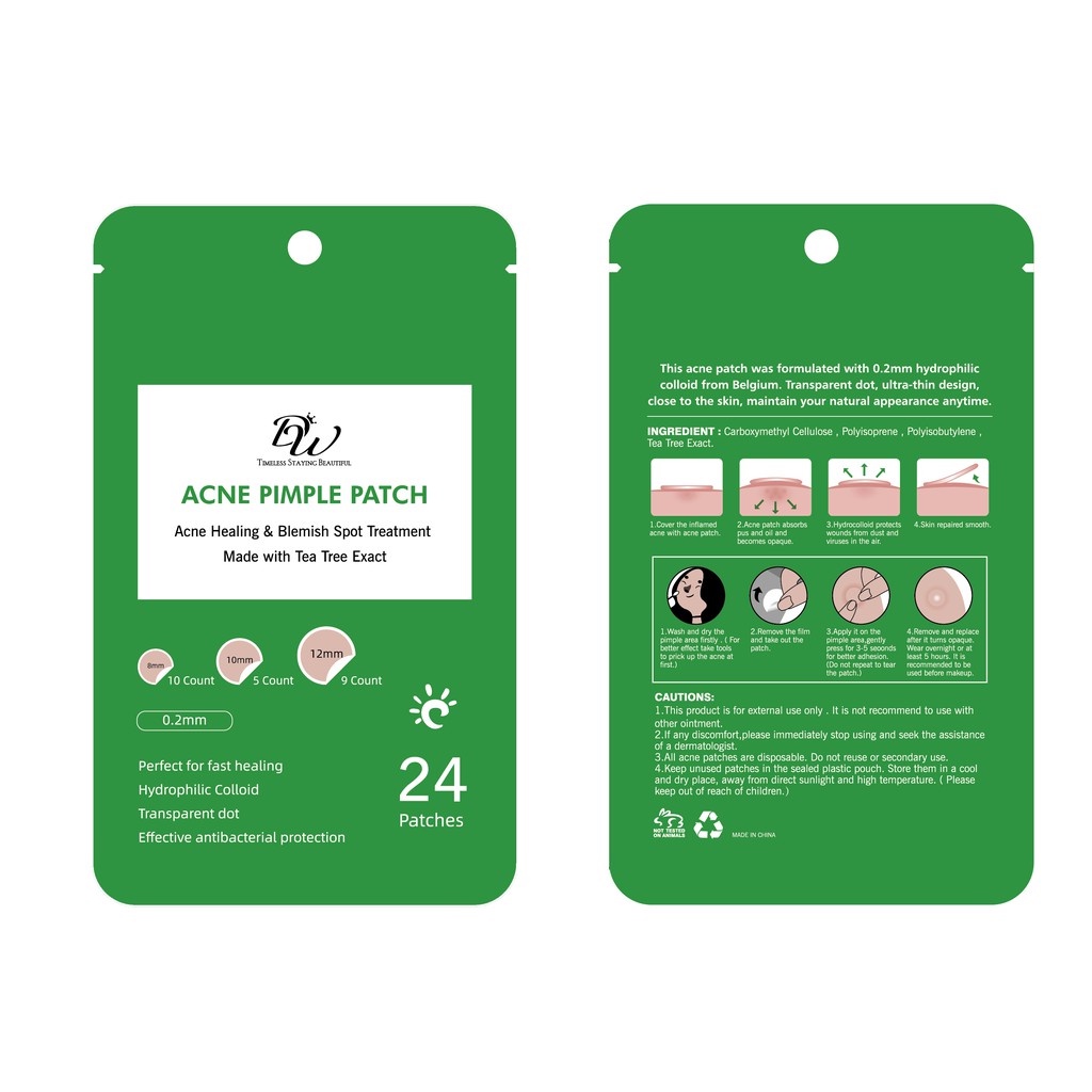 DW Acne Pimple Patch Invisible Acne Stickers (24 patches) | Shopee ...