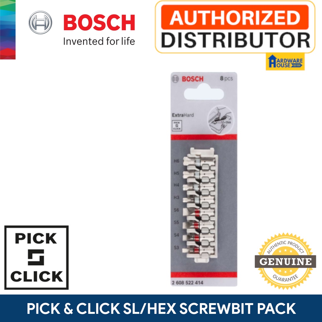 ORIGINAL Bosch Pick and Click Bitholder & Screw Bit Packs Bit Holder PH ...