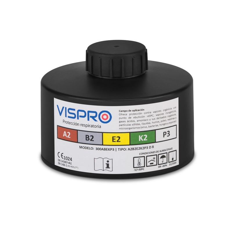 Vispro A2b2e2k2 Filter Cartridge Against Organic, Inorganic, Acid and ...