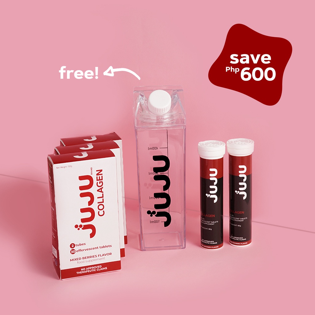JUJU Collagen - (90 Effervescent Tablets) The Ultimate Glow-Up Solution ...