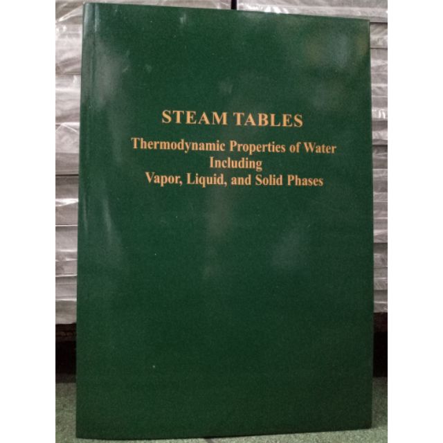 STEAM TABLE THERMODYNAMICS | Shopee Philippines