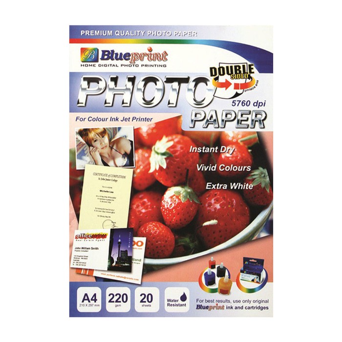 Blueprint Photo Paper A4 220gsm (double Sided) | Shopee Philippines