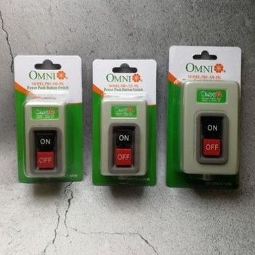 Omni Power Push Button "On-Off" Switch 10A (PBS-310-PK), 15A (PBS-315 ...