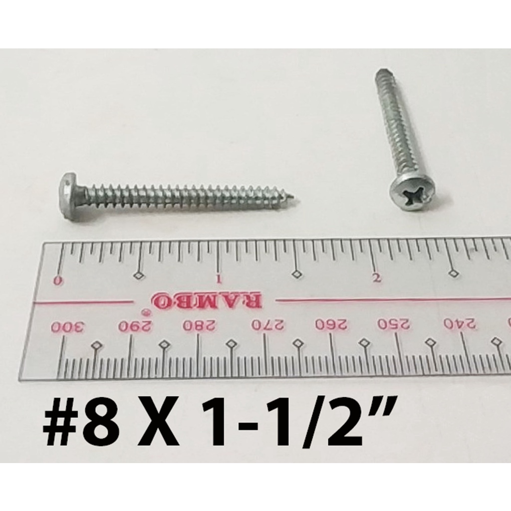 METAL SCREW #8 X 1-1/2" ( 100 PIECES ) SELF TAPPING SCREW | Shopee ...