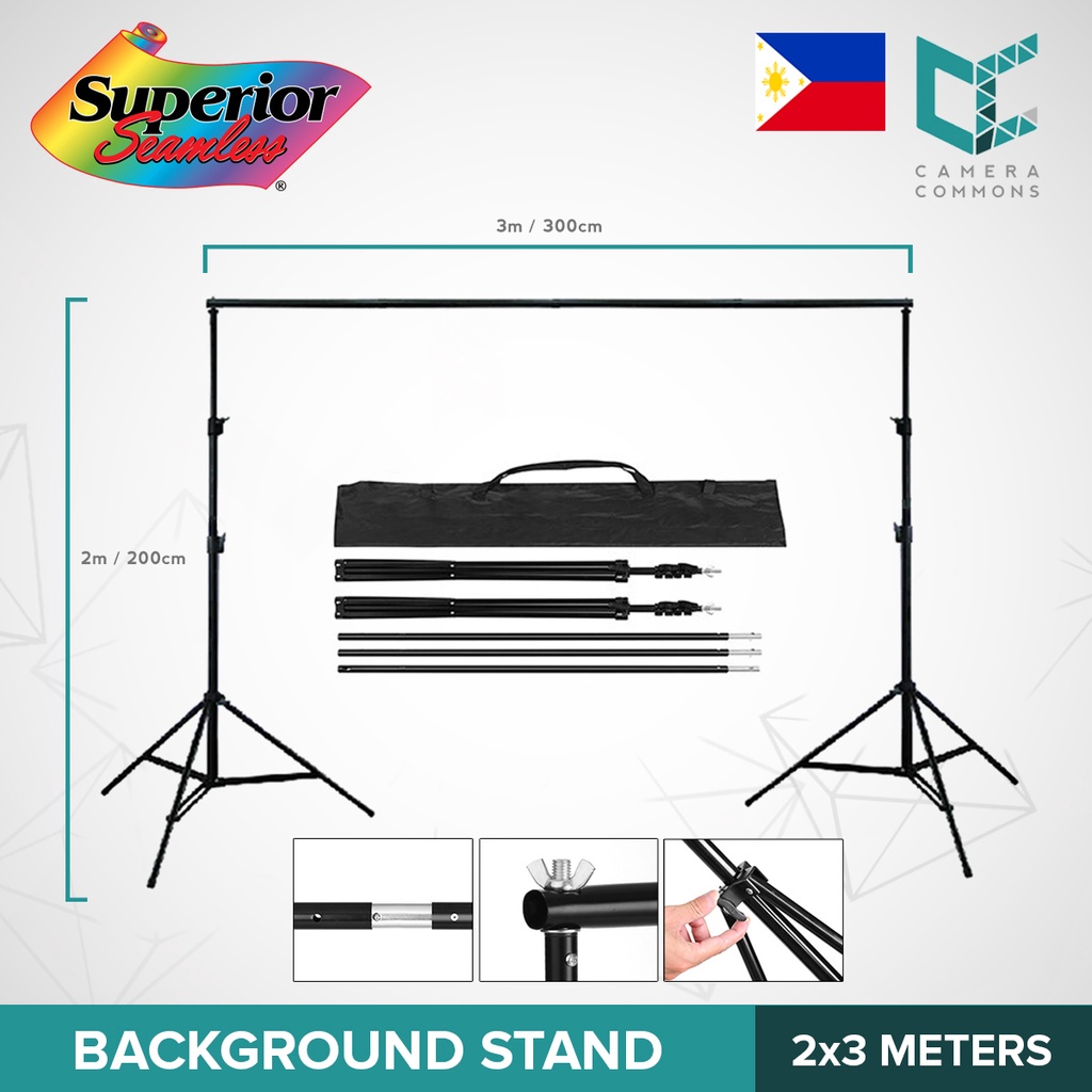 Background Stand 2 x 3m / 6.5 x 10ft with Carrying Bag Photography ...
