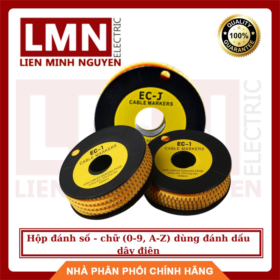 Number and letter marking box (0-9, A-Z) used to mark electrical wires ...