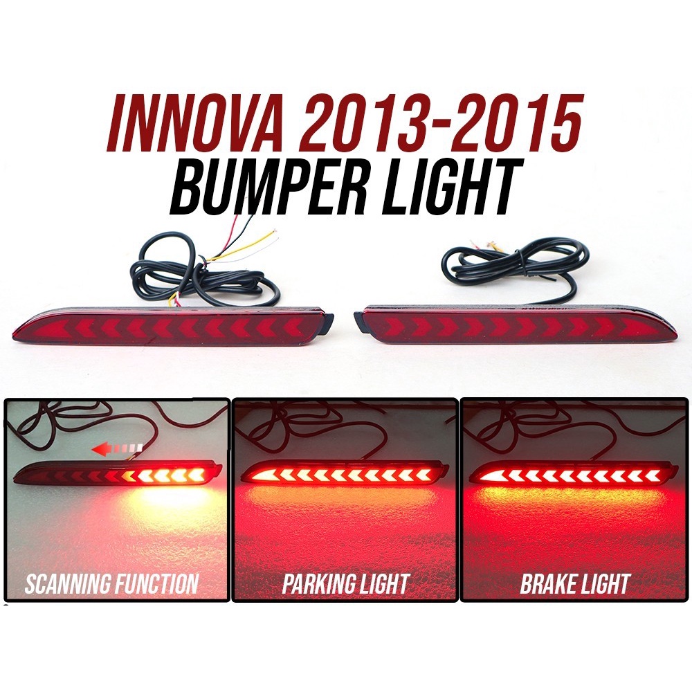Toyota Innova 2012-2015 Rear Bumper Light 3 ways ( Innova accessories ...