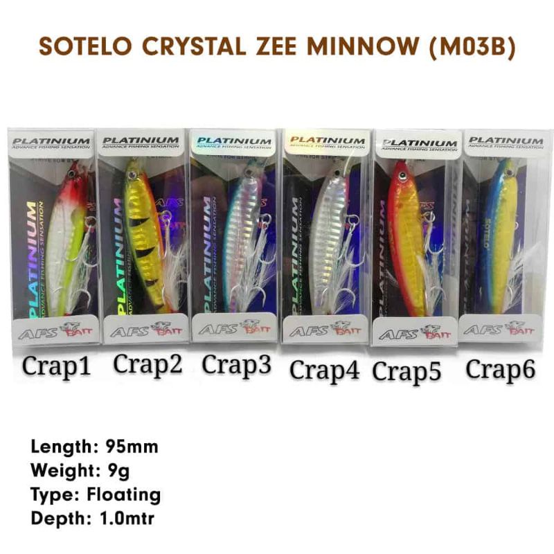 SOTELO CRYSTAL ZEE MINNOW LURE (M03B) | Shopee Philippines