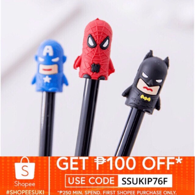 Marvel / DC superhero Batman / Spiderman / Captain America/ black ink ...