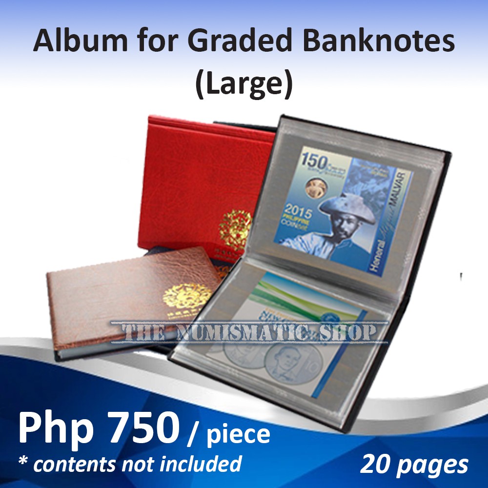 PCCB Fixed Album for Graded Banknotes - 20 pages - Large | Shopee ...