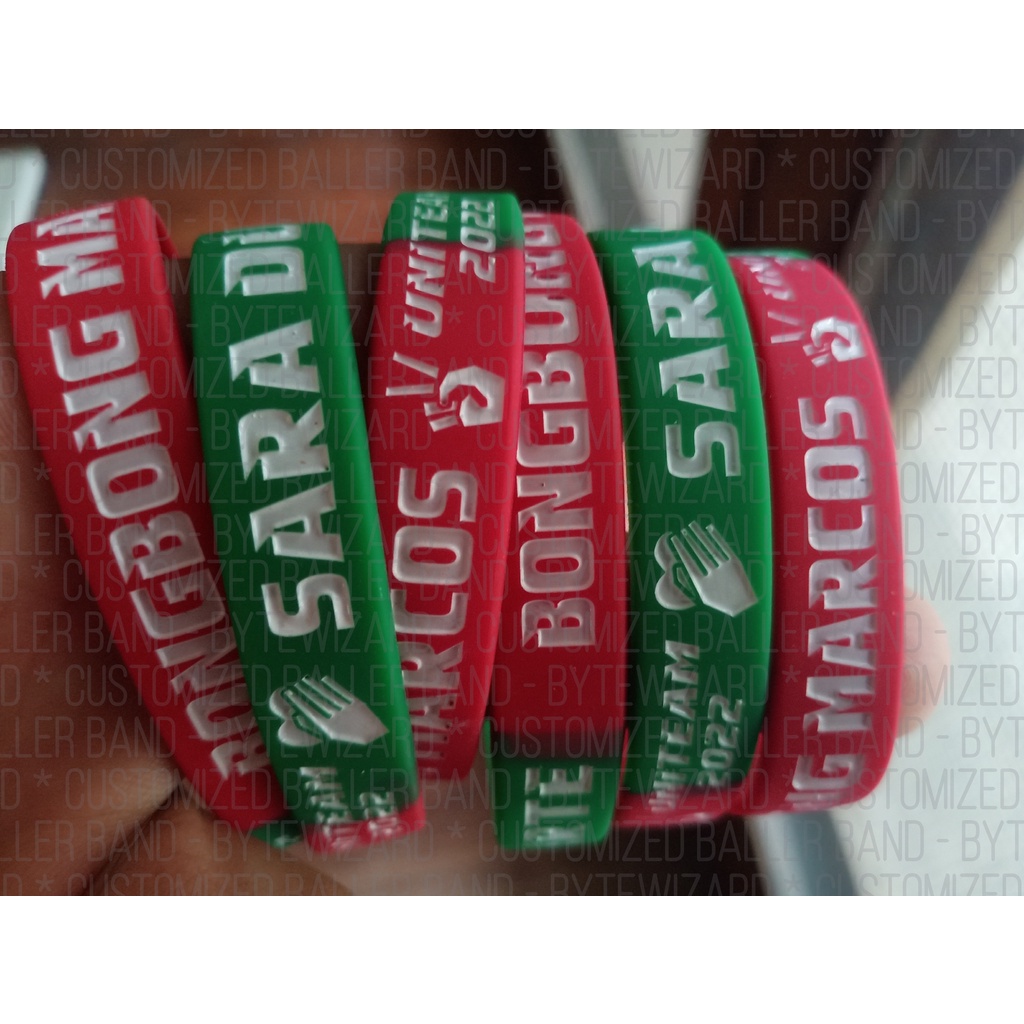 100pcs BongBong Marcos Sara Duterte BBM SARA Uniteam 2022 Baller band ...