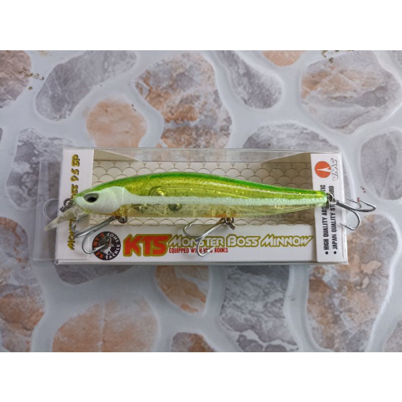 ?Kts Monster Boss Minnow, 14.5 Grams, 95Mm, Suspending Type, With 3 Vmc ...
