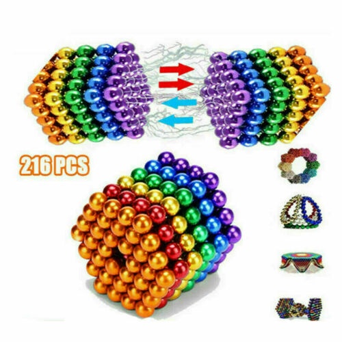 5mm 216PCS Magnetic Ball Decompression Magnet Bat Set Puzzle Magnet ...