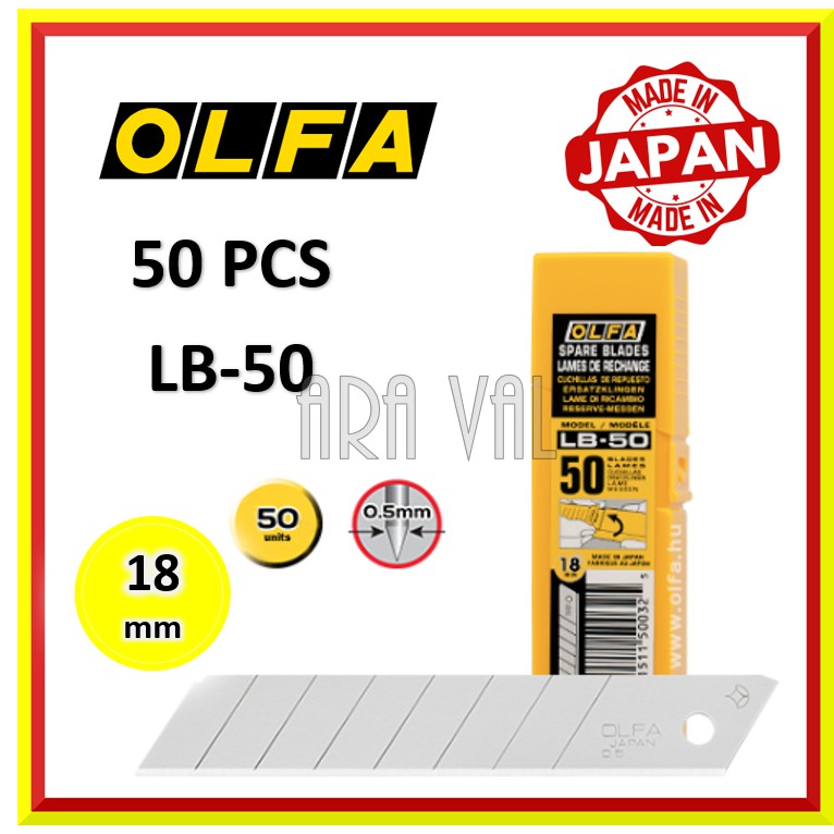 Olfa Blade Cutter Blade LB-50 18mm Heavy Duty Blade Made in Japan ...