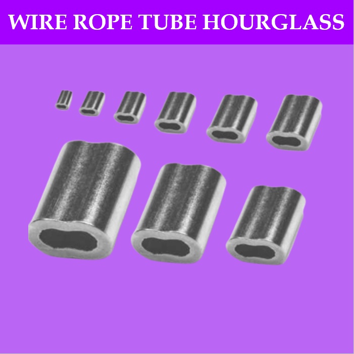HOURGLASS And Oval 12mm--4mm Wire Rope Tube Aluminum Crimp Sleeve 1pc ...