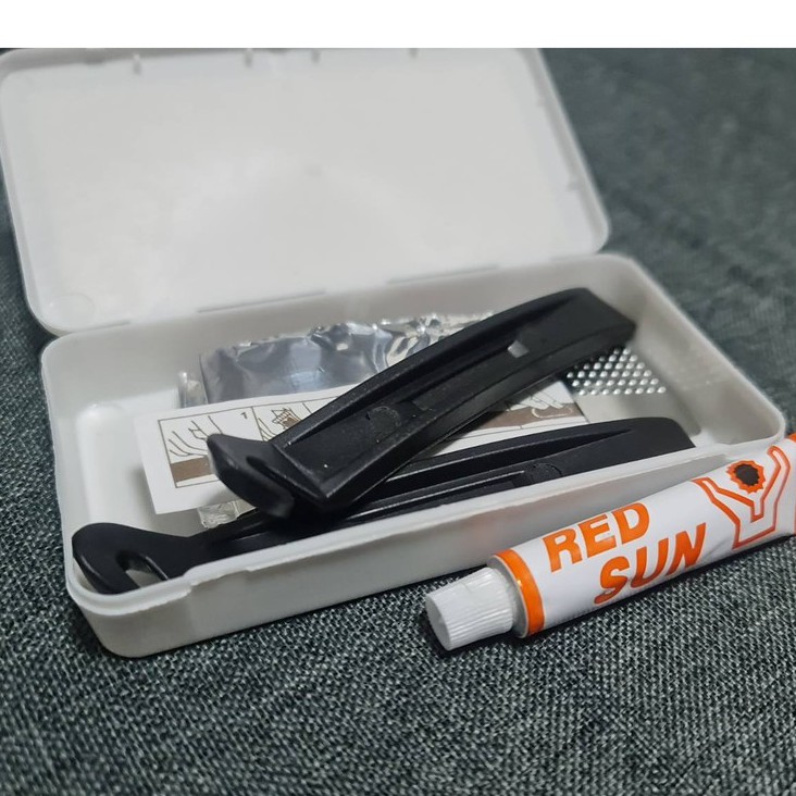 Vulcanizing bicycle patch kit with 8 pcs cold patch | Shopee Philippines