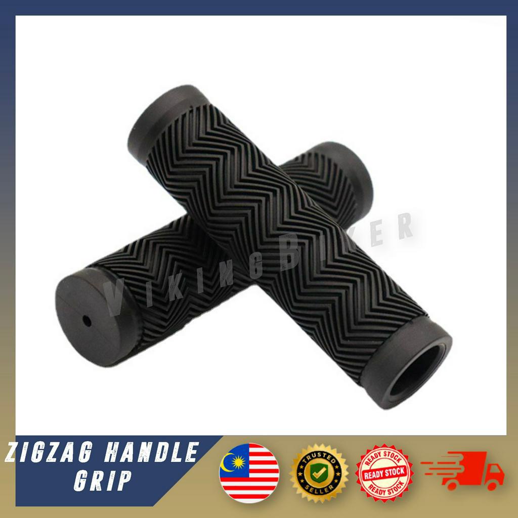 ( SHIPPING IN 24HOUR ) MOTORCYCLE HAND GRIP ZIGZAG 22mm 120mm (l) UNIVERSAL CUSTOM MOTORCYCLE ...
