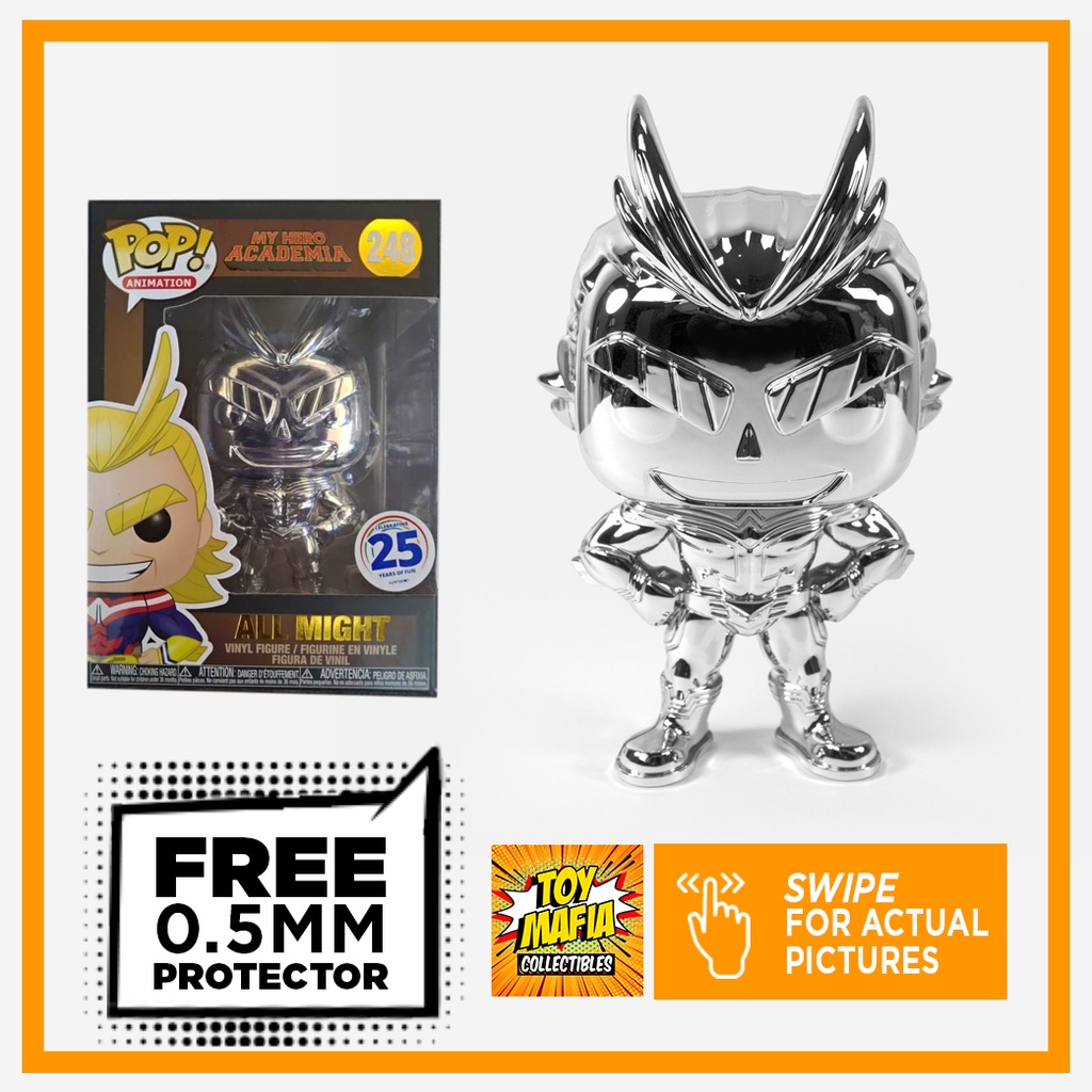 Funko Pop! My Hero Academia: All Might Silver Chrome - Funimation ...