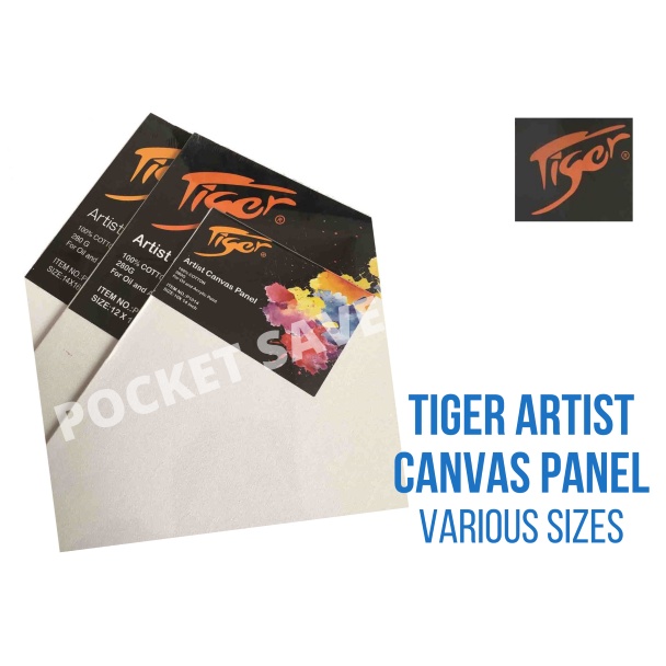 TIGER Canvas Panel Board (For Acrylic, Oil or Watercolor Painting ...