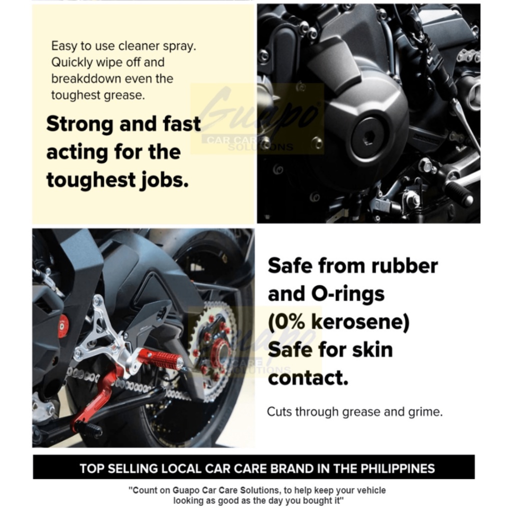 Guapo Car Motor Care Solutions Mighty Degreaser 500ml Engine Cleaner ...