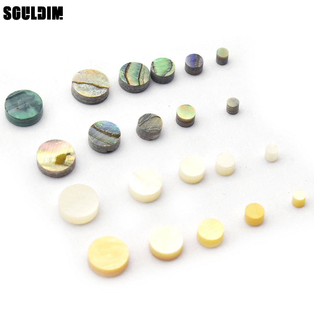 30 Pieces 2/3/4/5/6*2mm Abalone Inlay Material Dots Abalone Dots for ...