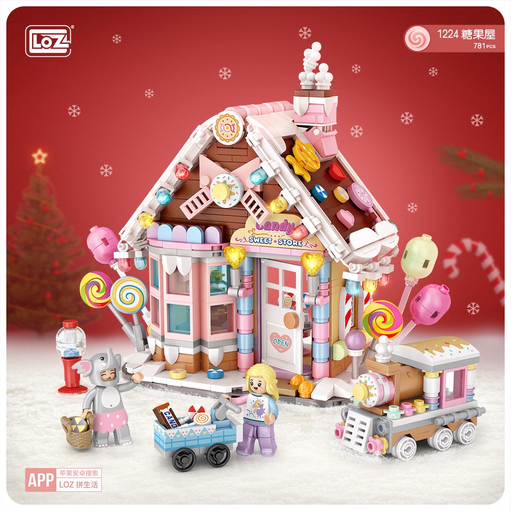 Lego LOZ MINI CHRISTMAS HOUSE (PINK) | Shopee Philippines