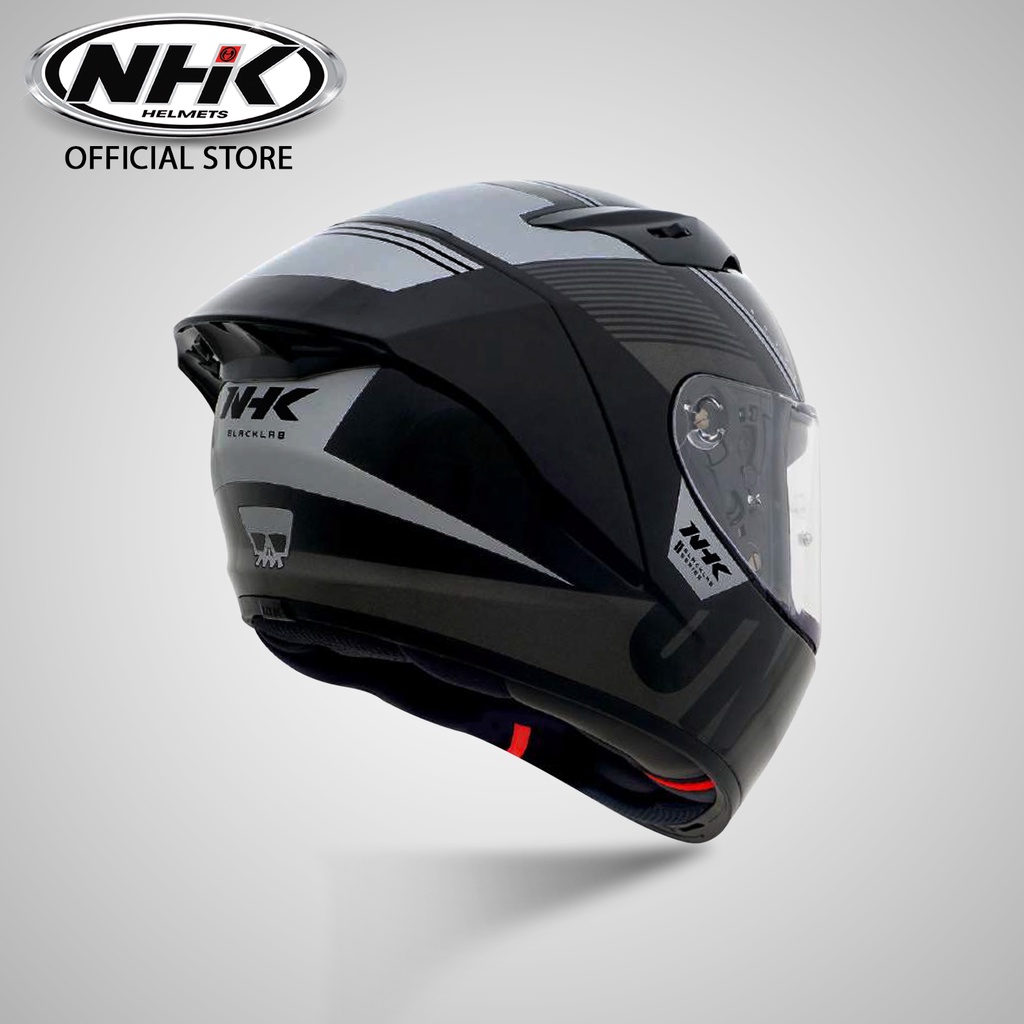 NHK Helmet GPR TECH V2 UNDISPUTED Black and Grey Double D Ring | Shopee ...