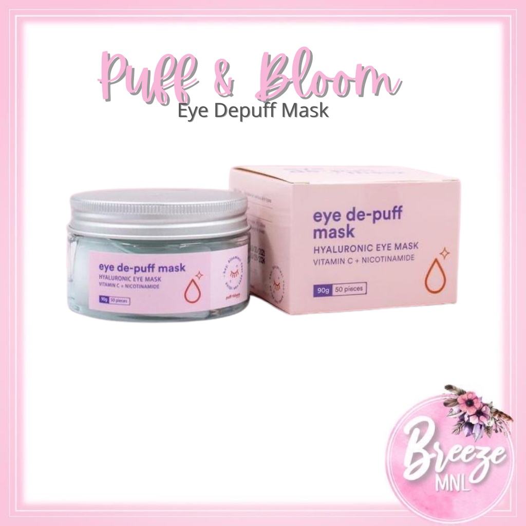 Puff and Bloom Eye De-puff Mask Hyaluronic Eye Mask 90g 50 sheets | Eye ...
