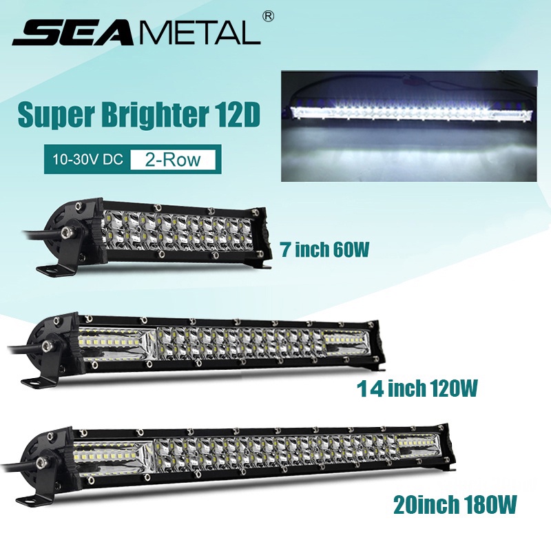 20/14/7inch Car Work Light 12V 24V Universal LED Light Bar Working Lamp ...