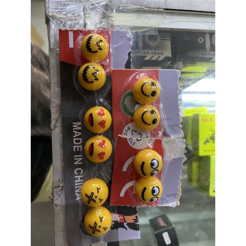 2 PCS EMOJI PITO CAP UNIVERSAL FOR BIKE MOTORCYCLE AUTO [MOON RISING ...