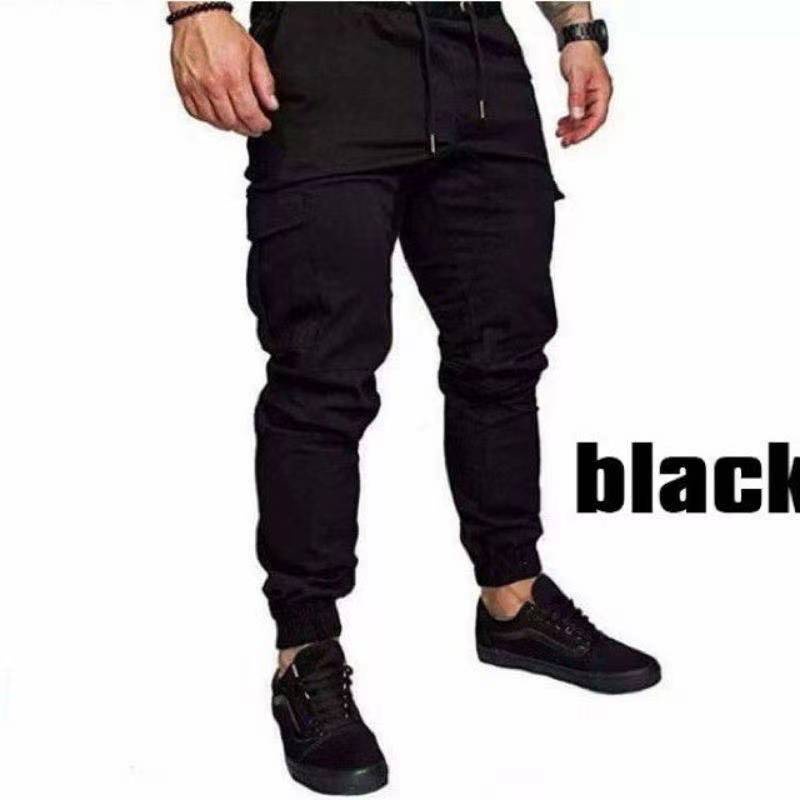 COD Cargo Black pants 6 pocket jogger denim stretch pants for mens ...