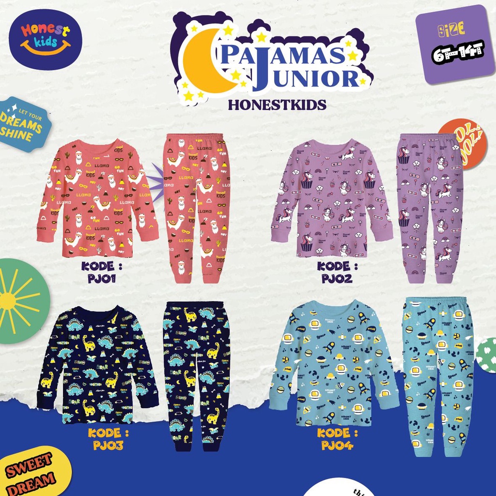 LONG PAJAMA SET JUNIOR LONG PAJAMAS SET AGE 6-14 YEARS | Shopee Philippines
