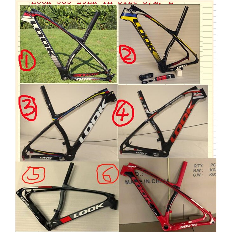 New full carbon fiber look 986 987 989 mtb bike frame in size xs s m l ...