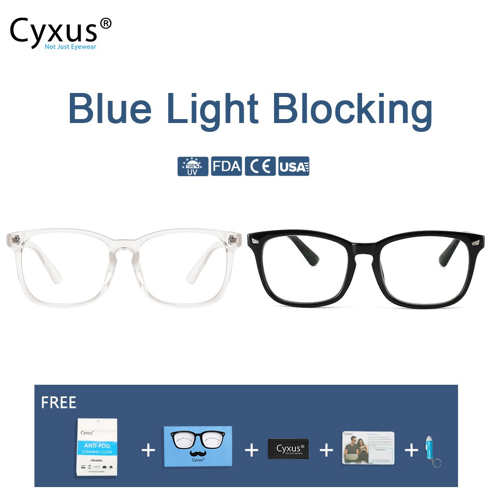 Cyxus 2 Pack Blue Light Blocking Glasses Filter UV400 Computer Gaming ...