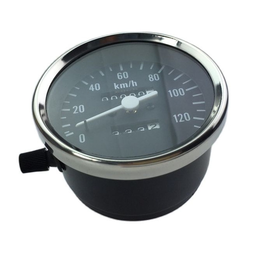 Motorcycle Oldtimer Analog Speedo Meter Odometer 0-120 KMH For Suzuki ...