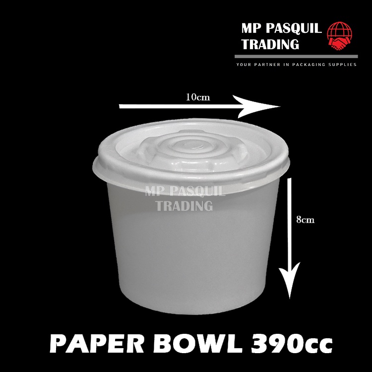 50pcs PAPER BOWLS W/ LID 260cc/320cc/390cc/520cc/550cc/750cc/780cc ...