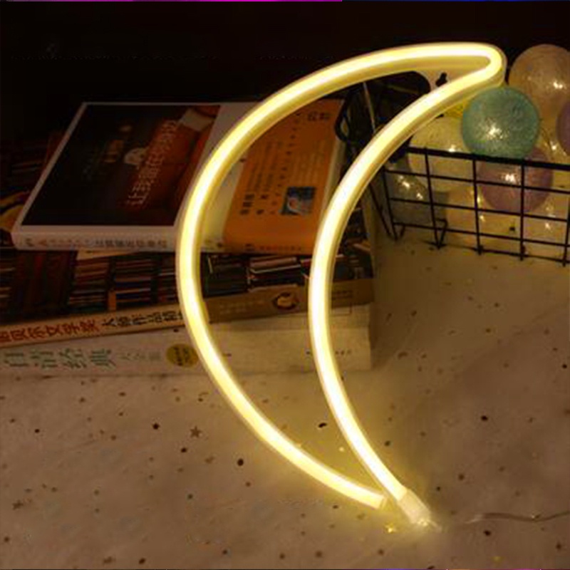 Battery Led Neon Night Light Decor Wall Lamp Party Bedroom Bar | Shopee ...