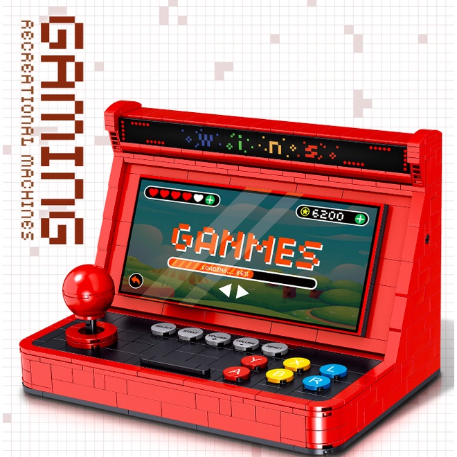 666PCS MOC Micro Mini Vintage Classic Gaming Recreational Machines ...